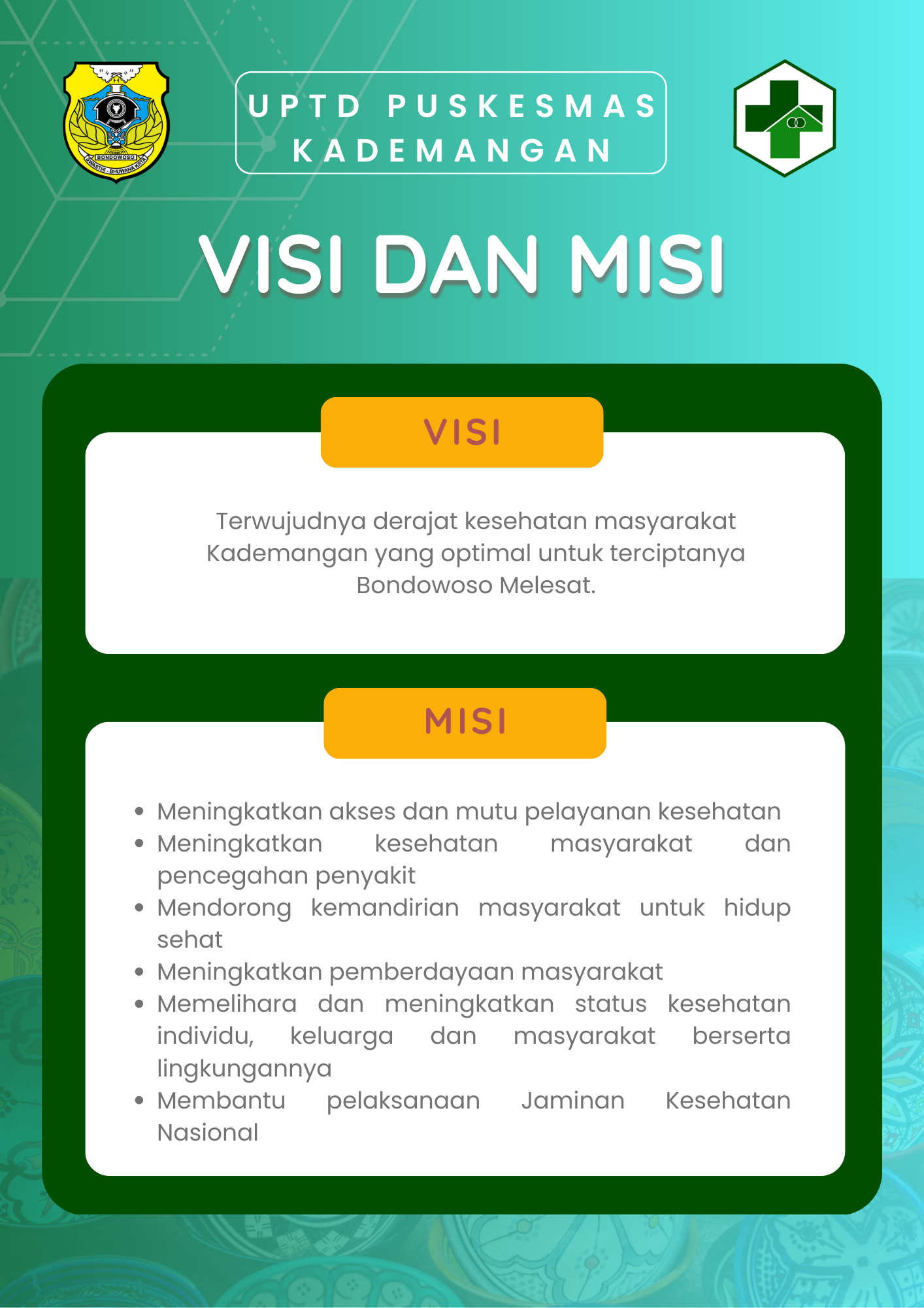 Visi Dan Misi - UPTD Puskesmas Kademangan Kab. Bondowoso